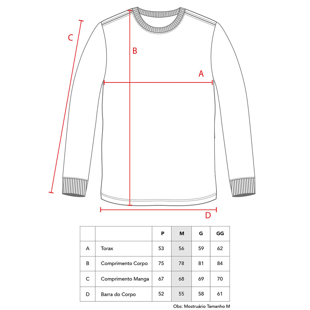 Camiseta Regular Manga Longa More Core Division Pi